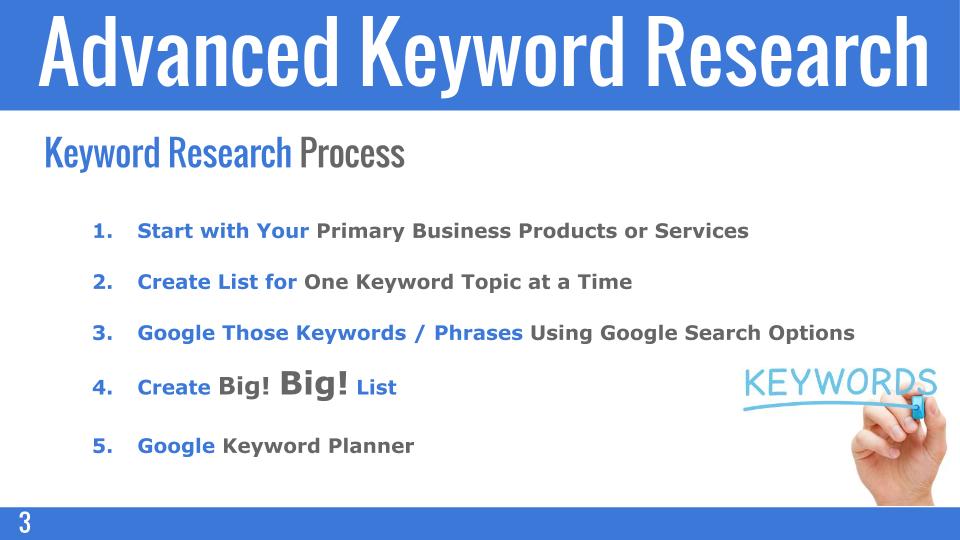 John Bolyard SEO Workshop Advanced Keyword Research » More Traffic. More Leads. More Business.